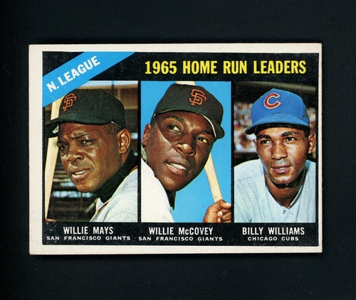 1966 Topps 1965 Home Run Leaders - Mays, McCovey, Williams #217 NM | eBay