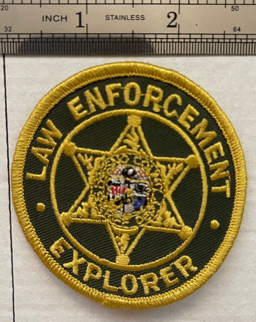 3" LAW ENFORCEMENT EXPLORER/ Breast/Hat patch/ bad stiching / Sheriff ...
