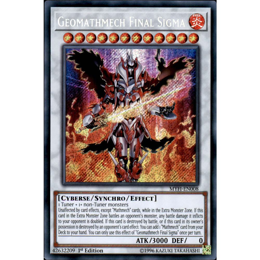 Geomathmech Final Sigma MYFI-EN008 Yu-Gi-Oh! Card Secret Rare 1st ...