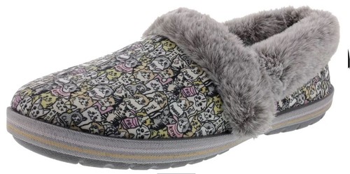 NWT Skechers Bobs Too Cozy Purrfect Storm 8M Cats Faux Fur Trim Memory ...