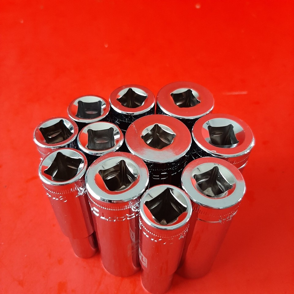 NEW CRAFTSMAN Easy Read 11 Piece 3/8" Drive 6pt DEEP METRIC Socket Set ...