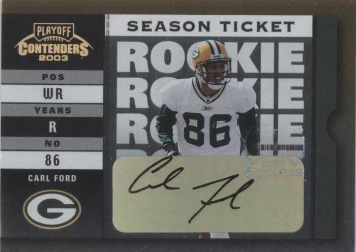 2003 Playoff Contenders - Carl Ford #177 /999 (AU, RC) for sale online ...