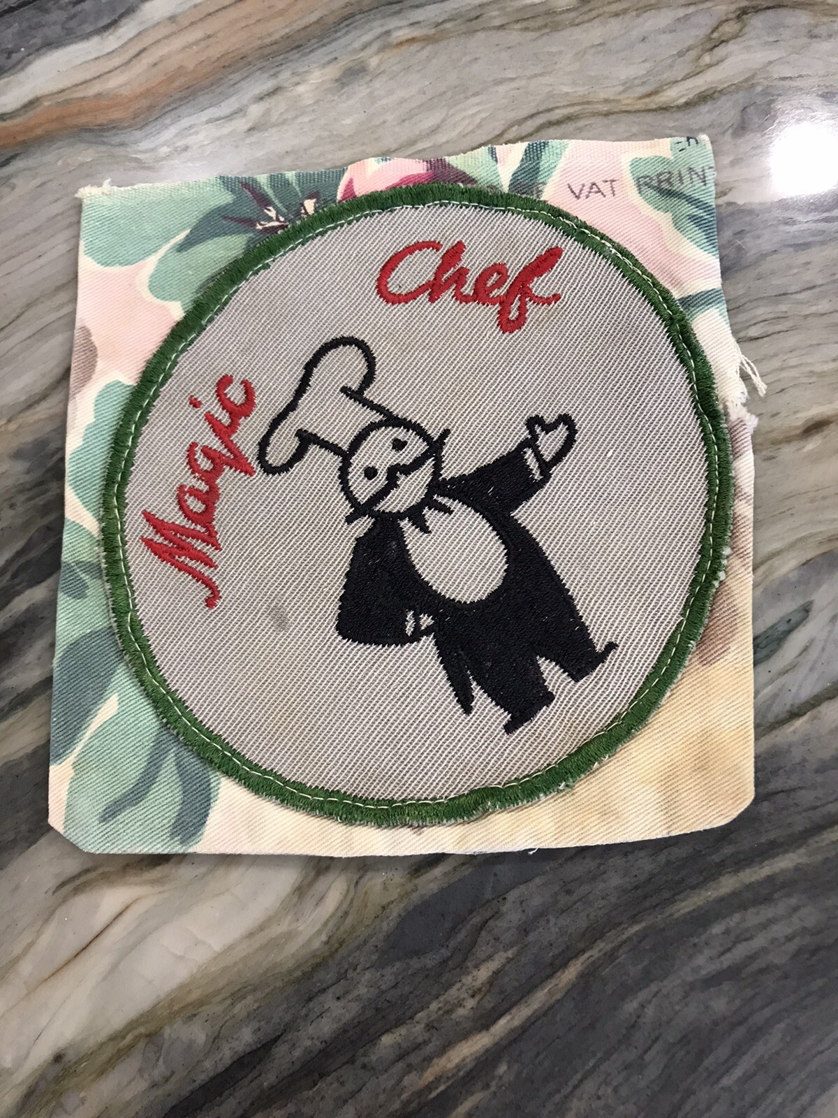Large Vintage Magic Chef Patch Sewn On Fabric Potholder FREE SHIP | eBay