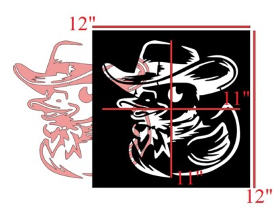 12"x12" Clear Plastic Stencil - Cowboy Ducky (SC889) | eBay