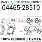 0446528510 Genuine Toyota PAD KIT, DISC BRAKE, FRONT 04465-28510 | eBay