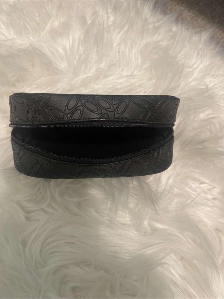 Oakley Sunglasses Case Only Black All Over Logo Zipper Soft Shell Pouch ...