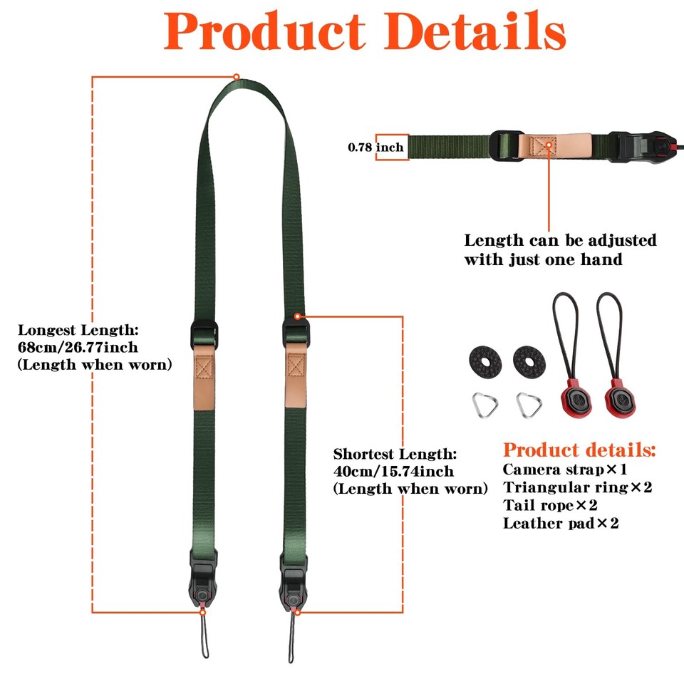 Camera Strap Compatible for Peak Design Quick Release - Adjustable ...