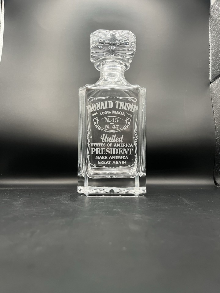 Donald Trump Whiskey Label Decanter. Glass Trump Old 47 Decanter | eBay