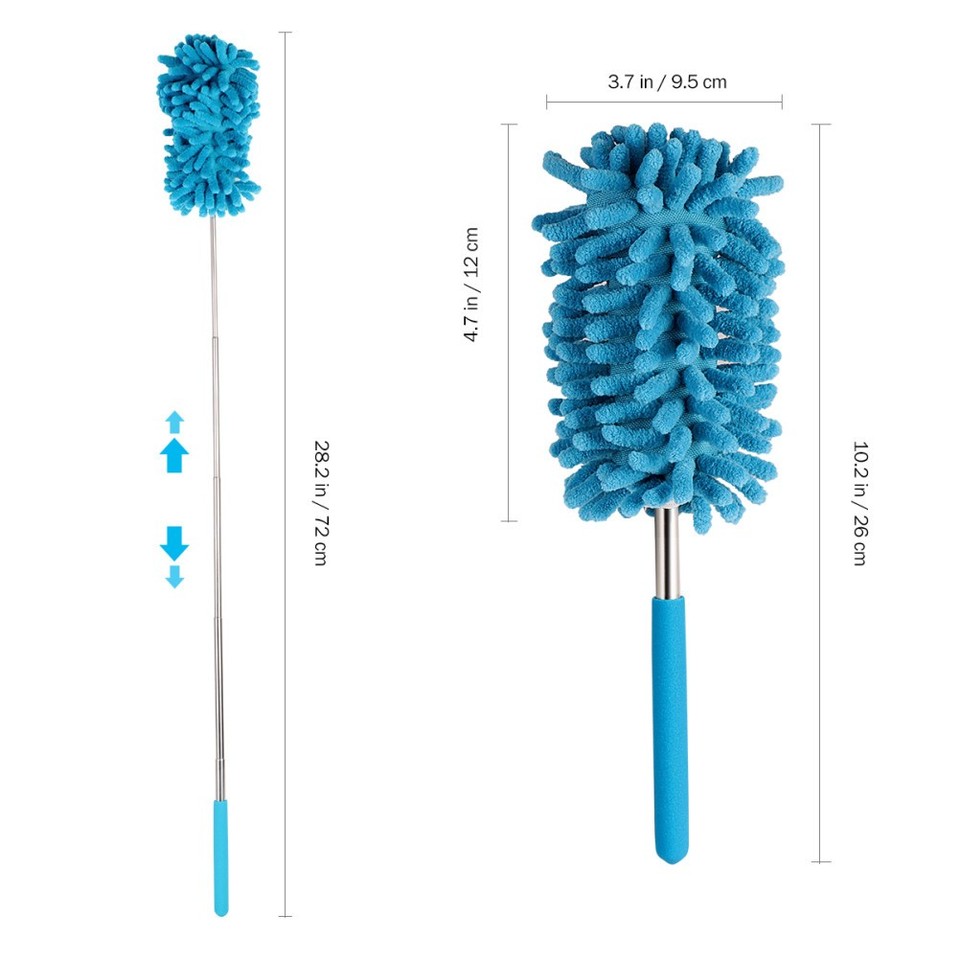 BESTOMZ 3pcs Telescoping Microfiber Hand Dusters Anti-Static Chenille ...