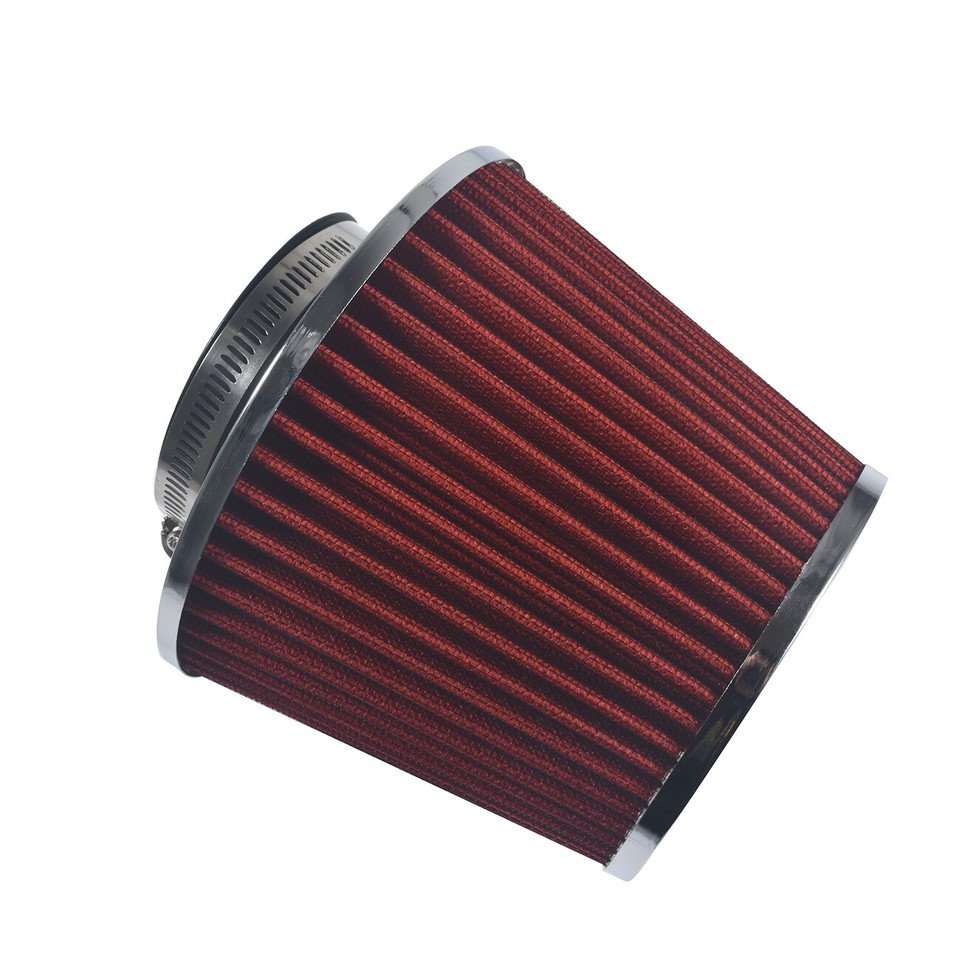 RED 3" 76mm Inlet Cold Air Intake Cone Replacement Quality Dry Air ...