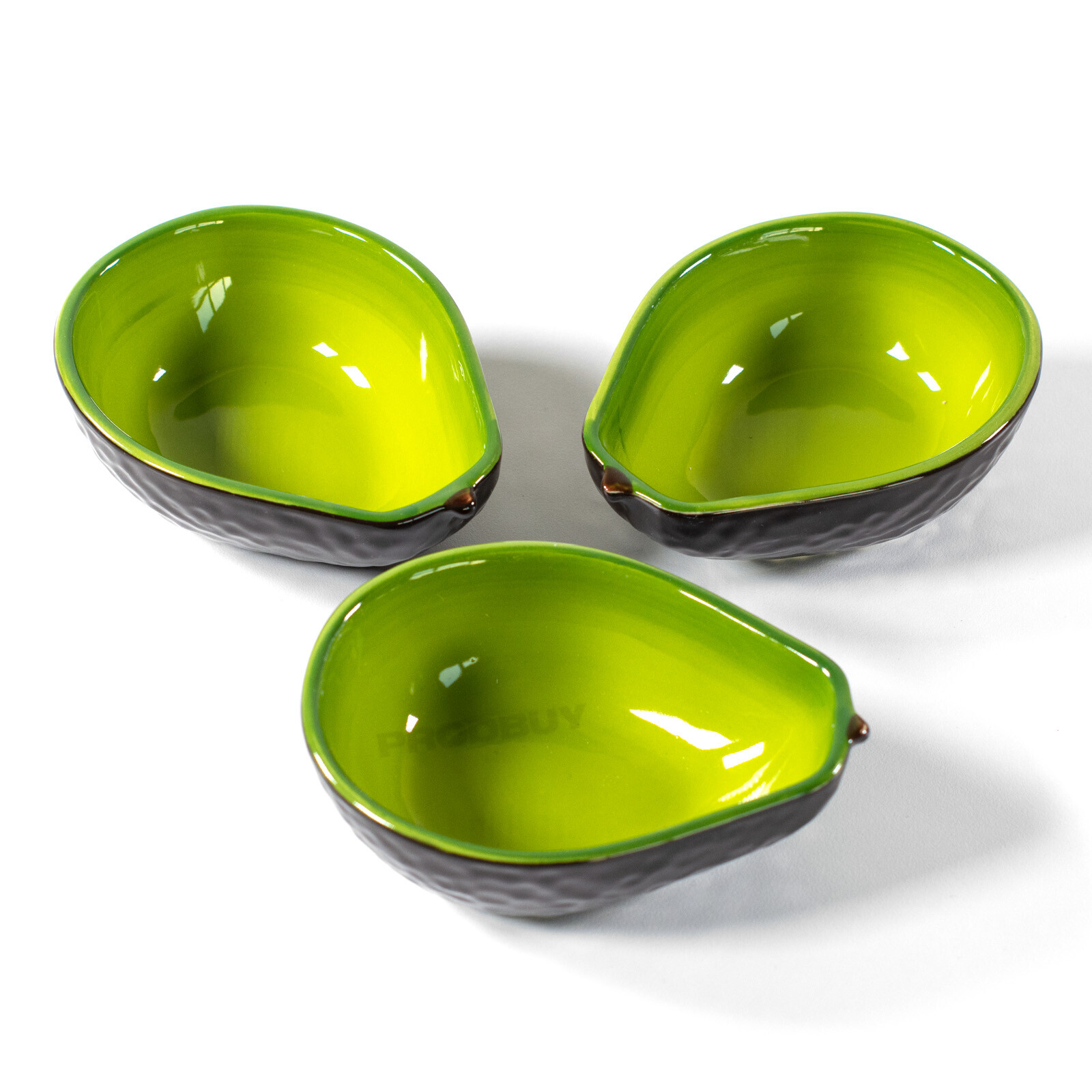 Set of 3 Small Food Bowls Ceramic Tapas Snack Chip Dip Sauce Pinch Pot ...