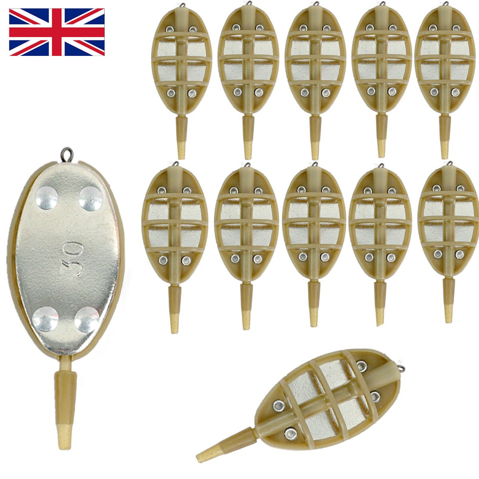 10PC Fishing Inline Method Feeders 30g For Pellet Ground Bait Coarse ...