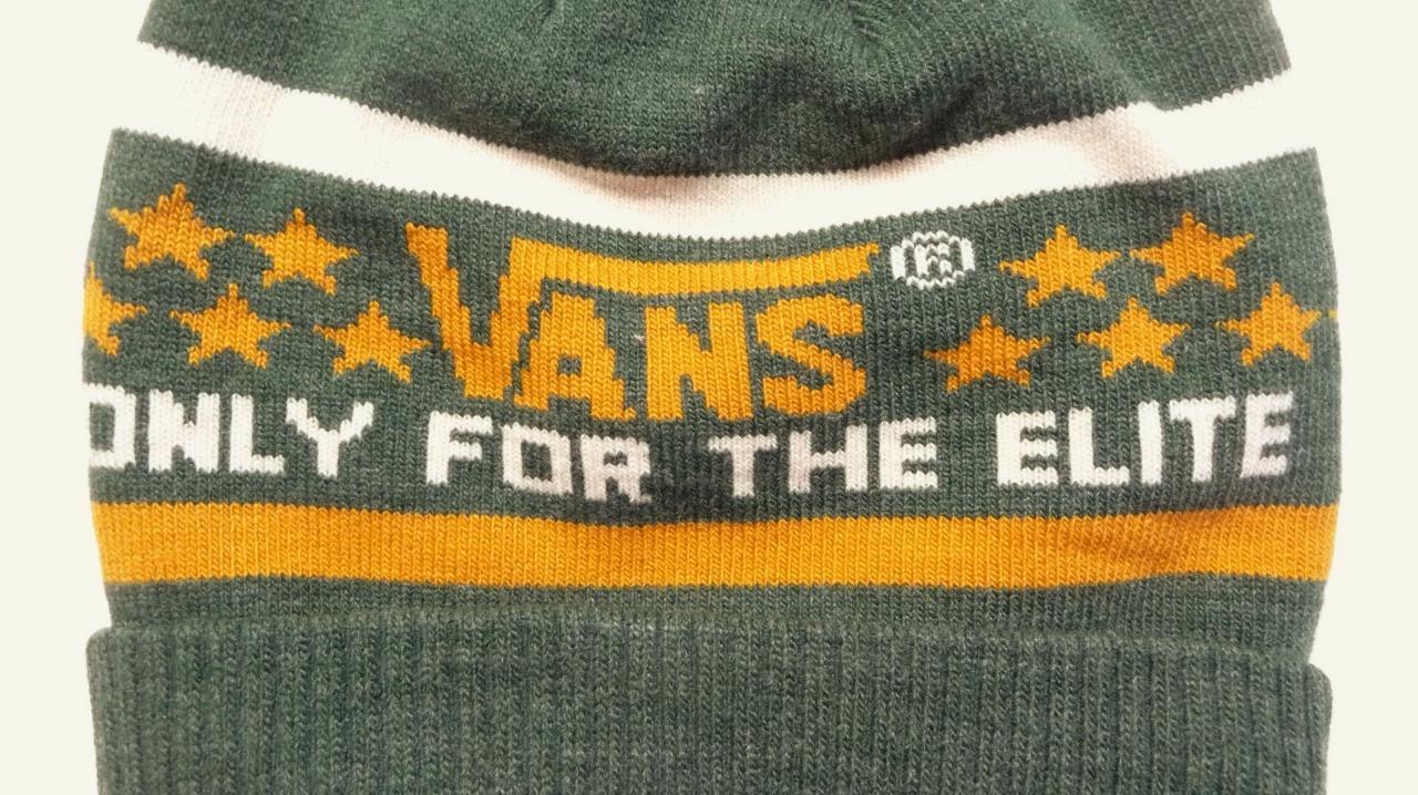 Vans Off The Wall Elite Pom Cuff Beanie Green Mens Cap Hat New NWT | eBay