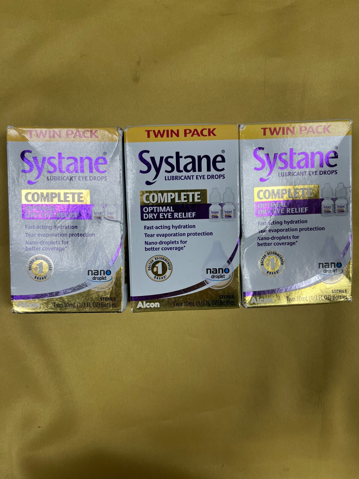 3 Twin Pack Systane Complete Optimal Dry Eye Relief - 2 10mL Bottles ...