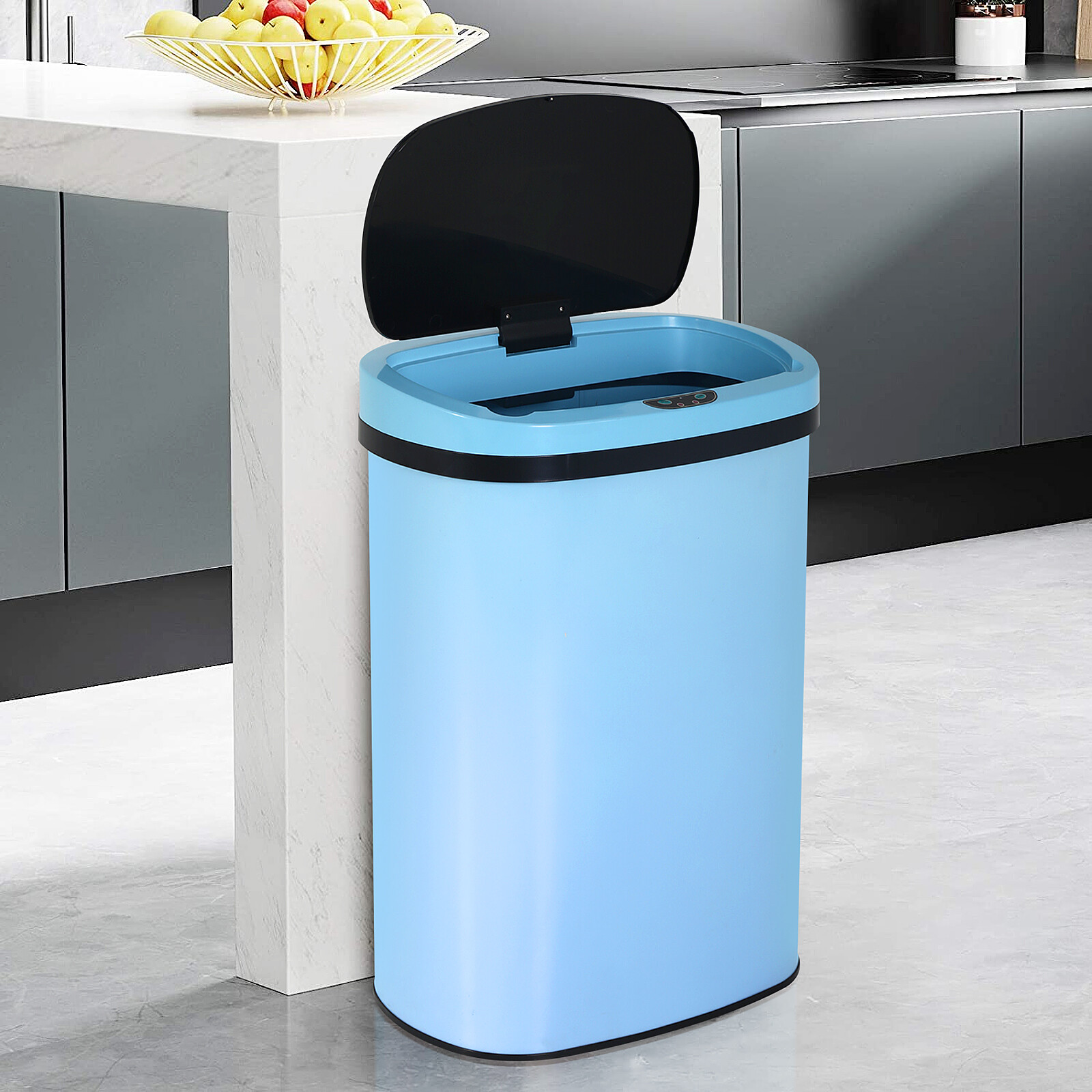 Trash Can 13 Gallon Automatic Touch Free Garbage Can Touchless Kitchen ...