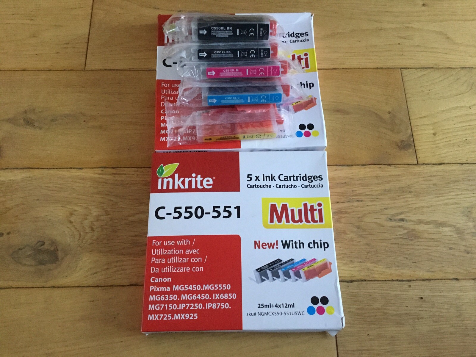 Canon Pixma Compatible Inkrite Cartridges 2 X (Set of 5) for Pixma ...