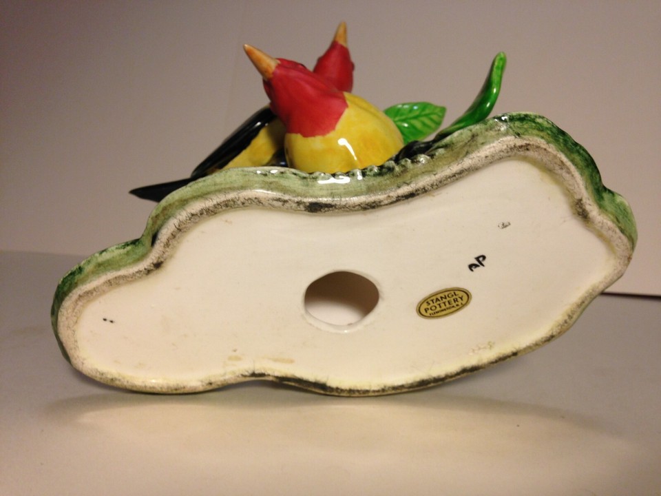 Stangl Pottery Bird #3750 Double Western Tanager 8" Art Figurine MFG Ex ...