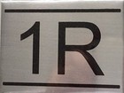 APARTMENT NUMBER SIGN -1R -BRUSHED ALUMINUM (2.25X3)-REF24-1027 | eBay