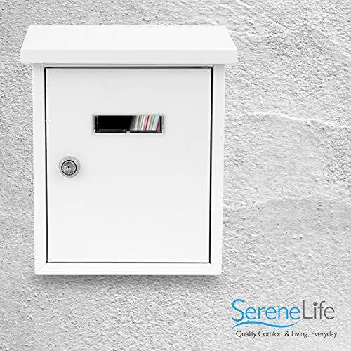 Weatherproof Wall Mount Locking Mailbox - Galvanized Steel w/ Metal ...