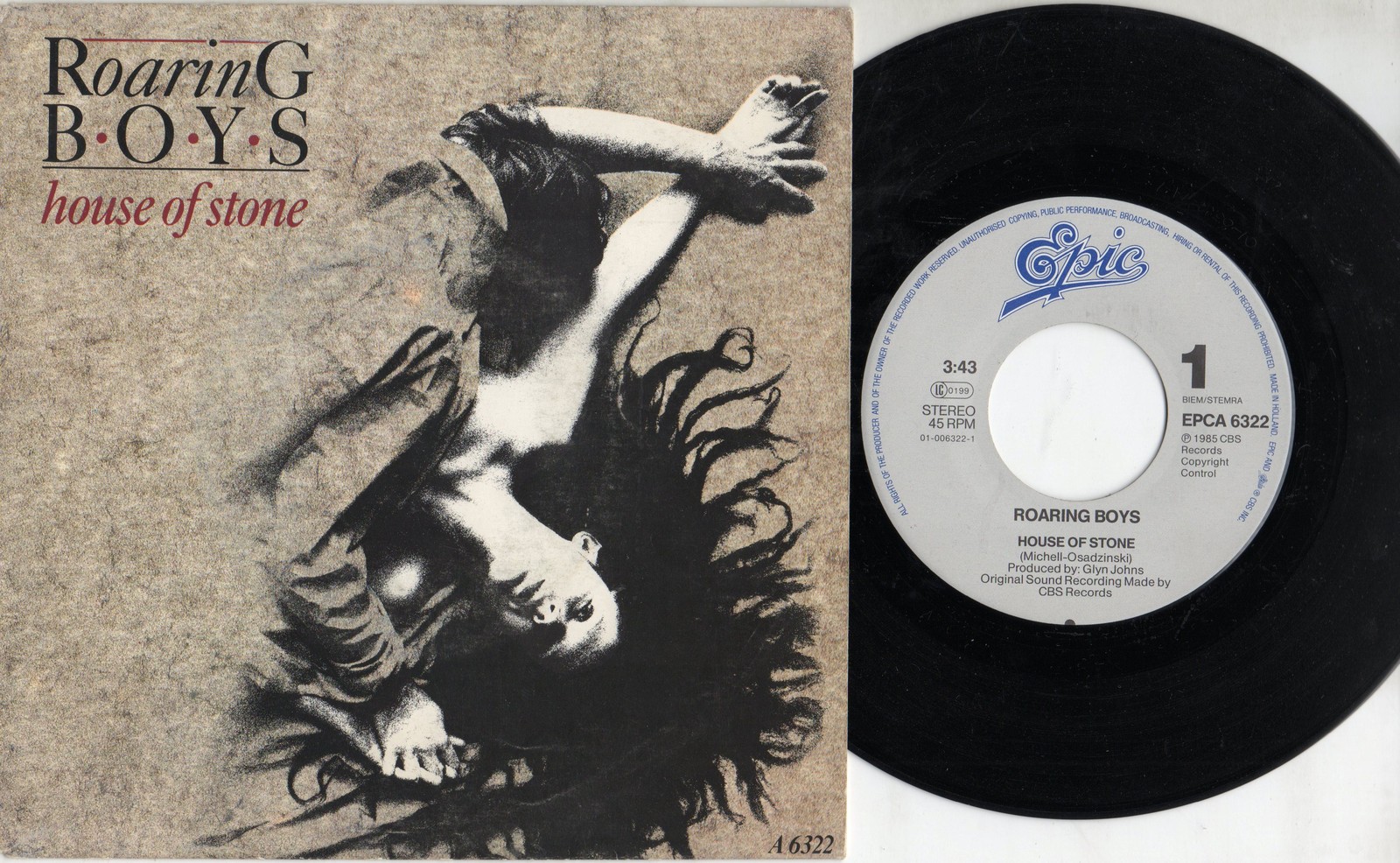 ROARING BOYS disco 45 giri 1985 MADE in HOLLAND House of stone + Walk ...