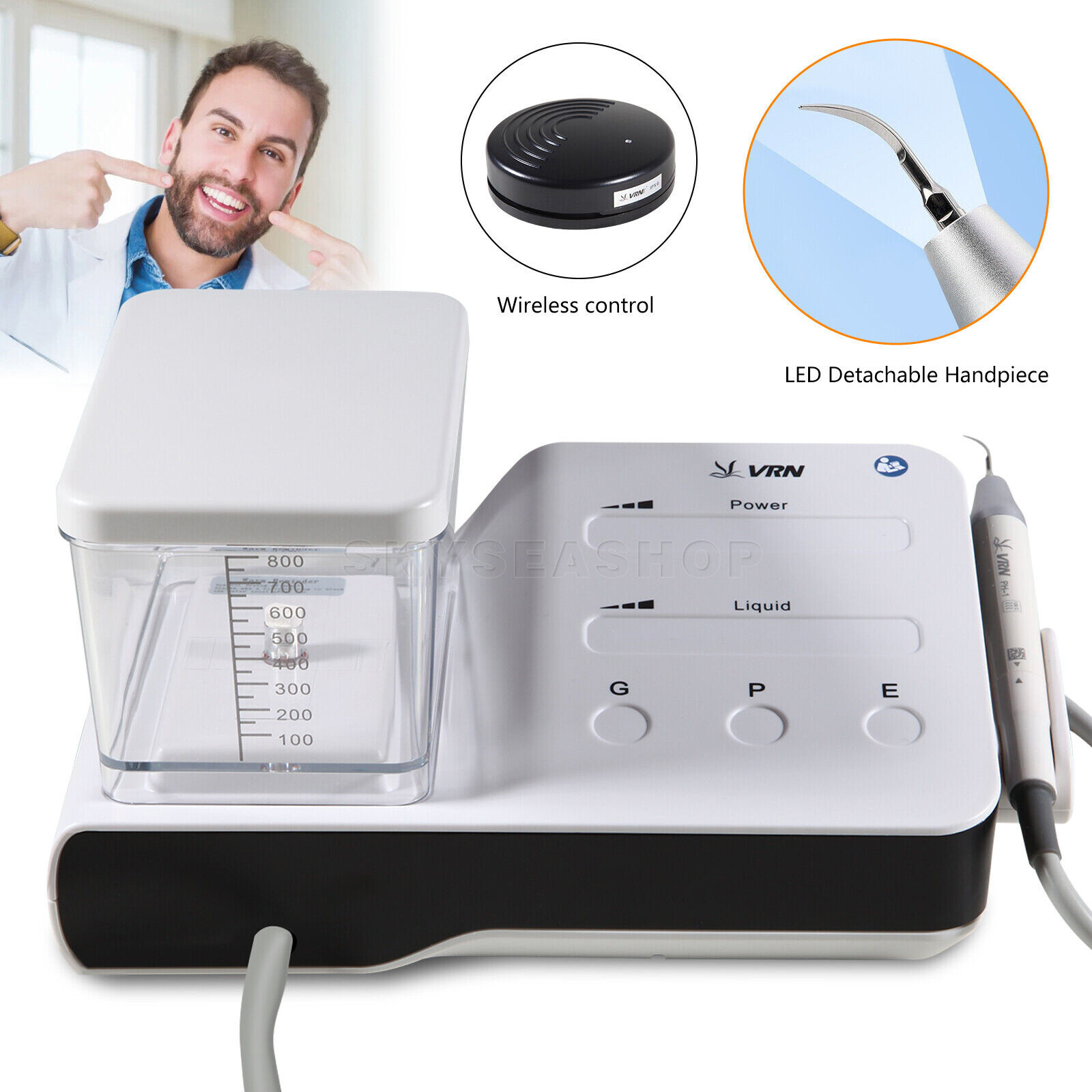 LED Dental Ultrasonic Piezo Scaler Detachable Ultrasound Unit fits EMS ...