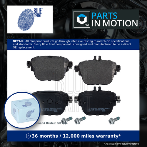 Brake Pads Set fits MERCEDES E400D 2.9D Rear 2018 on OM656.929 Blue ...
