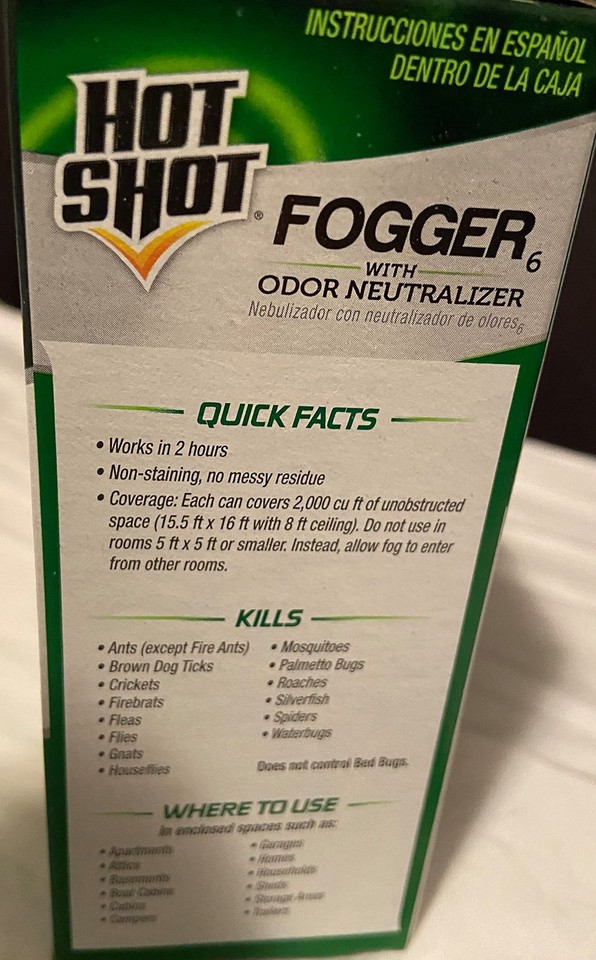3-pack HOT SHOT Fogger with Odor Neutralizer Insect Killer Roach Ant ...