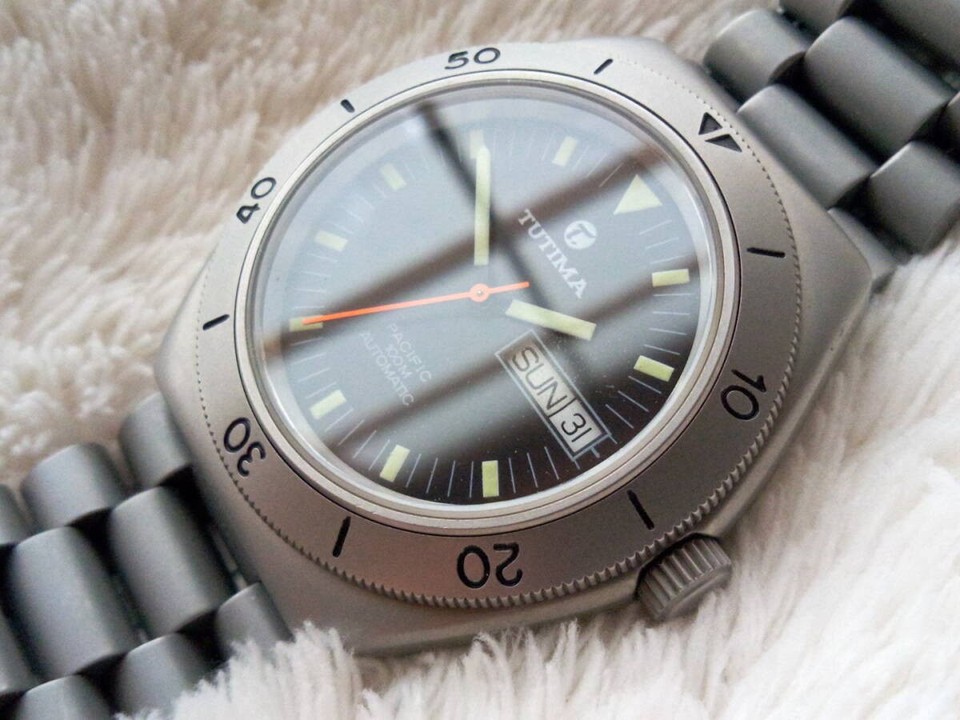 Tutima Pacific Military Diver Automatic Winding Men'S Watch 200M ...