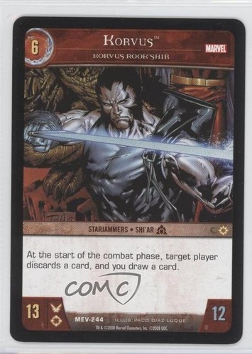 2008 VS System Marvel Evolution Korvus #MEV-244 3v2 | eBay