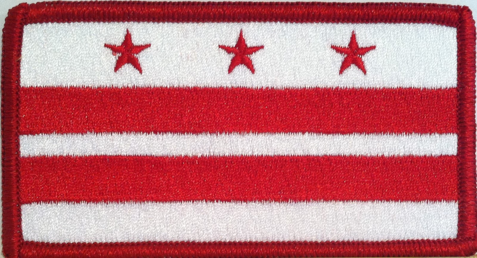 District of Columbia Washington DC Flag Iron-On Patch Emblem Red Border ...