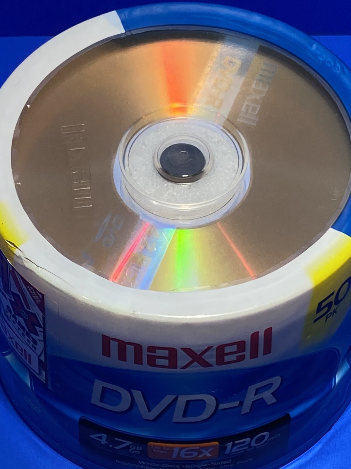 Maxell DVD-R 50 Pack New 4.7GB 16X 120 Min NEW Unopened FREE SHIPPING ...