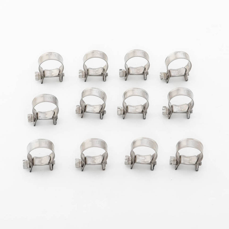 Mini Hose Clamps 17mm-19mm Fuel Line Diesel Petrol Pipe Clip Clamps ...