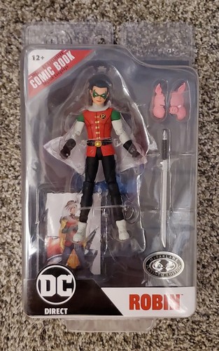 Mcfarlane DC Direct Page Punchers Robin Platinum Edition 7” Action ...