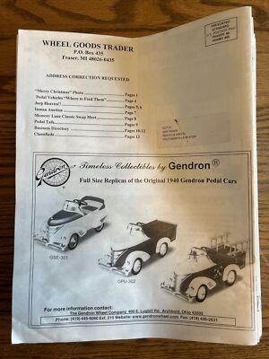 WHEEL GOODS TRADER 2000’S NATIONAL MAGAZINE FOR THE PEDAL CAR COLLECTOR ...