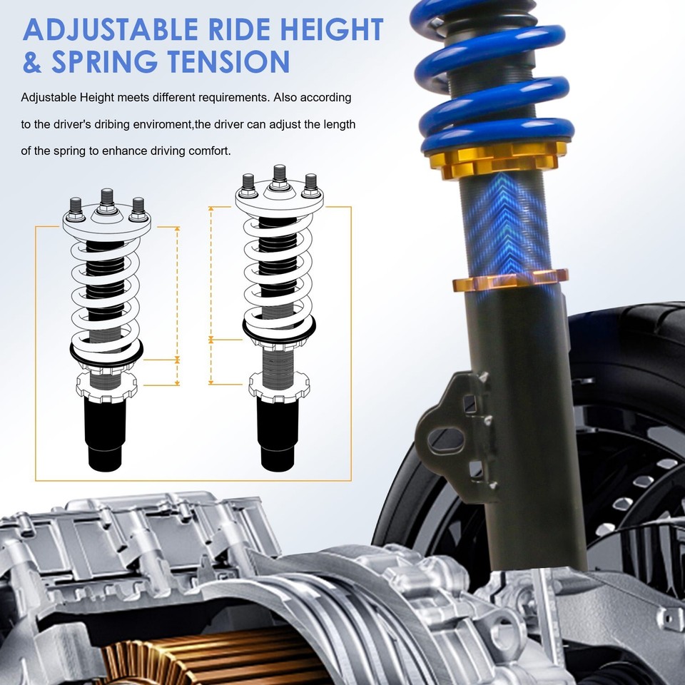 Set(4) Coilovers Struts Assembly For 08-14 Mercedes-Benz C-Class W204 ...