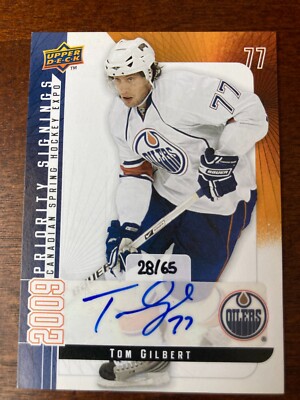 2009 Priority Signings Autograph 28/65 Tom Gilbert Auto | eBay