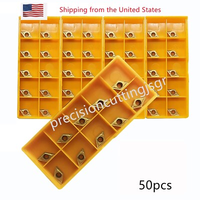 50Pcs DCMT070204 251 DCMT21.51 Carbide Inserts For Lathe Turning Tool ...