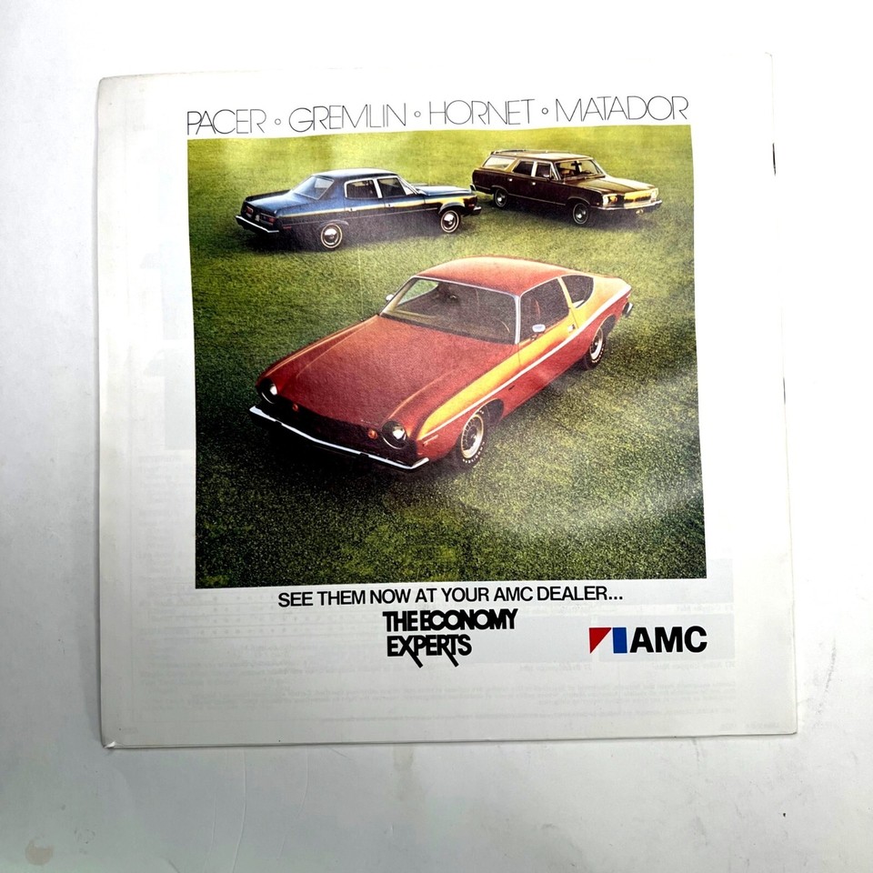 AMC Brochure 1975 New Pacer and other Passenger Cars Gremlin Hornet ...