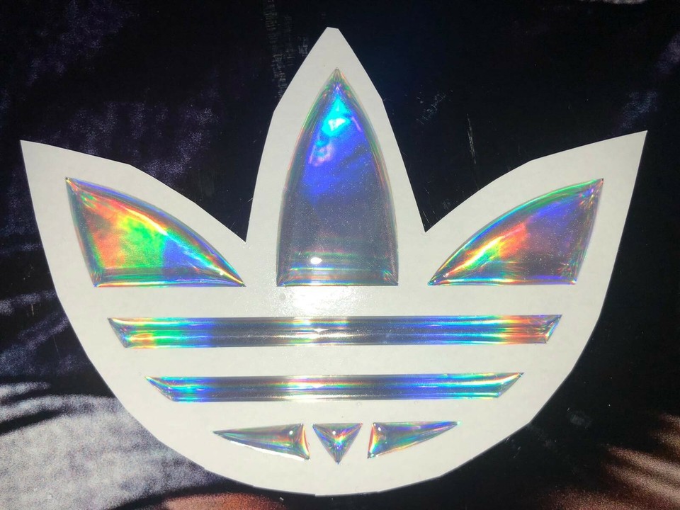 Adidas flor Stickers relieve, Vinyl Decals, gel Relieve, stiker 3D gris ...