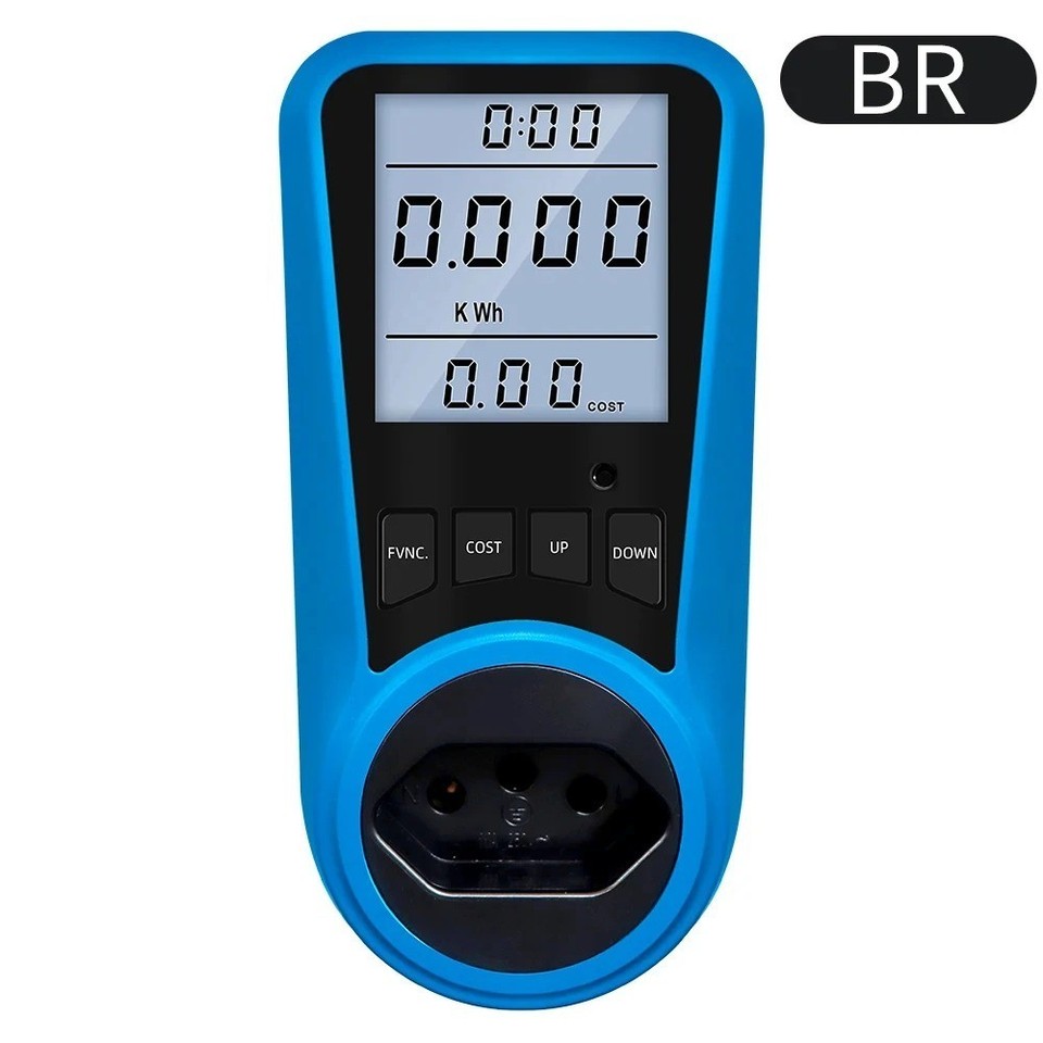 Digital Current Meter AC 230V Power Meter Voltmeter Time Watt Power ...