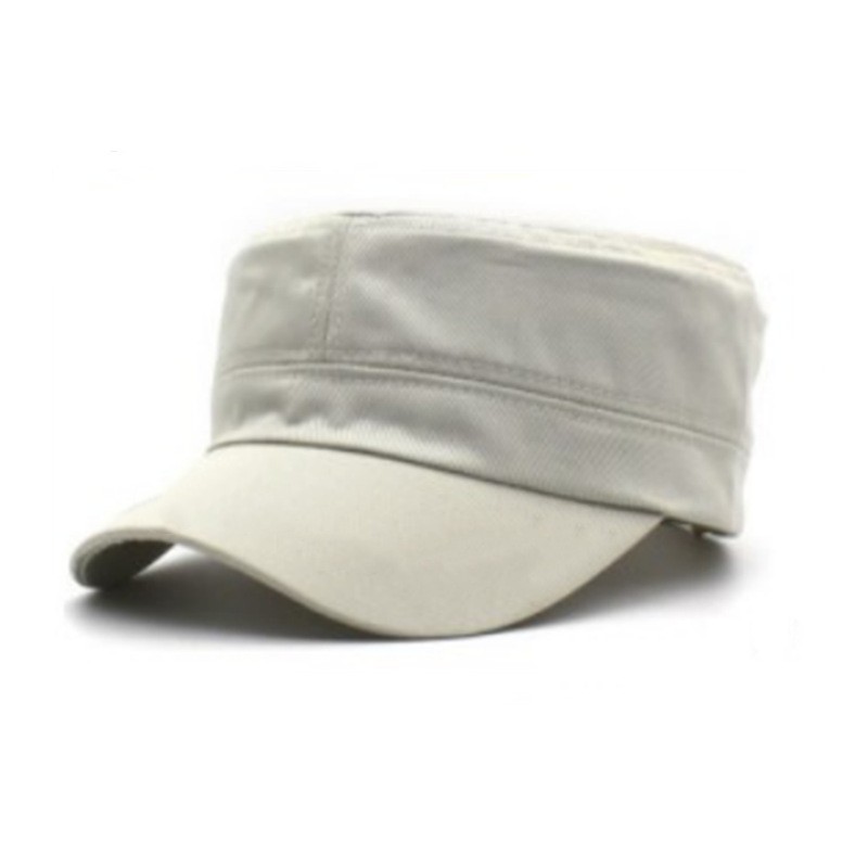 Cadet Army Cap Military Style Adjustable Flat Top Cap Unisex Basic ...