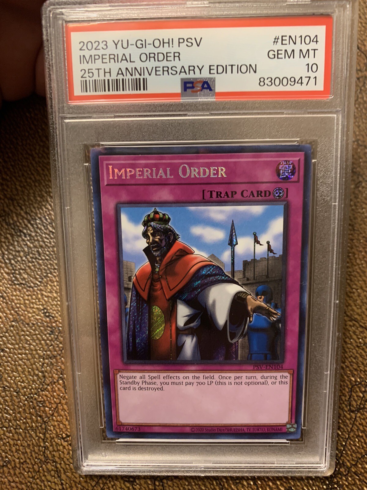 Yugioh Imperial Order PSV-EN104 Secret Rare 25th Anniversary Psa 10 | eBay