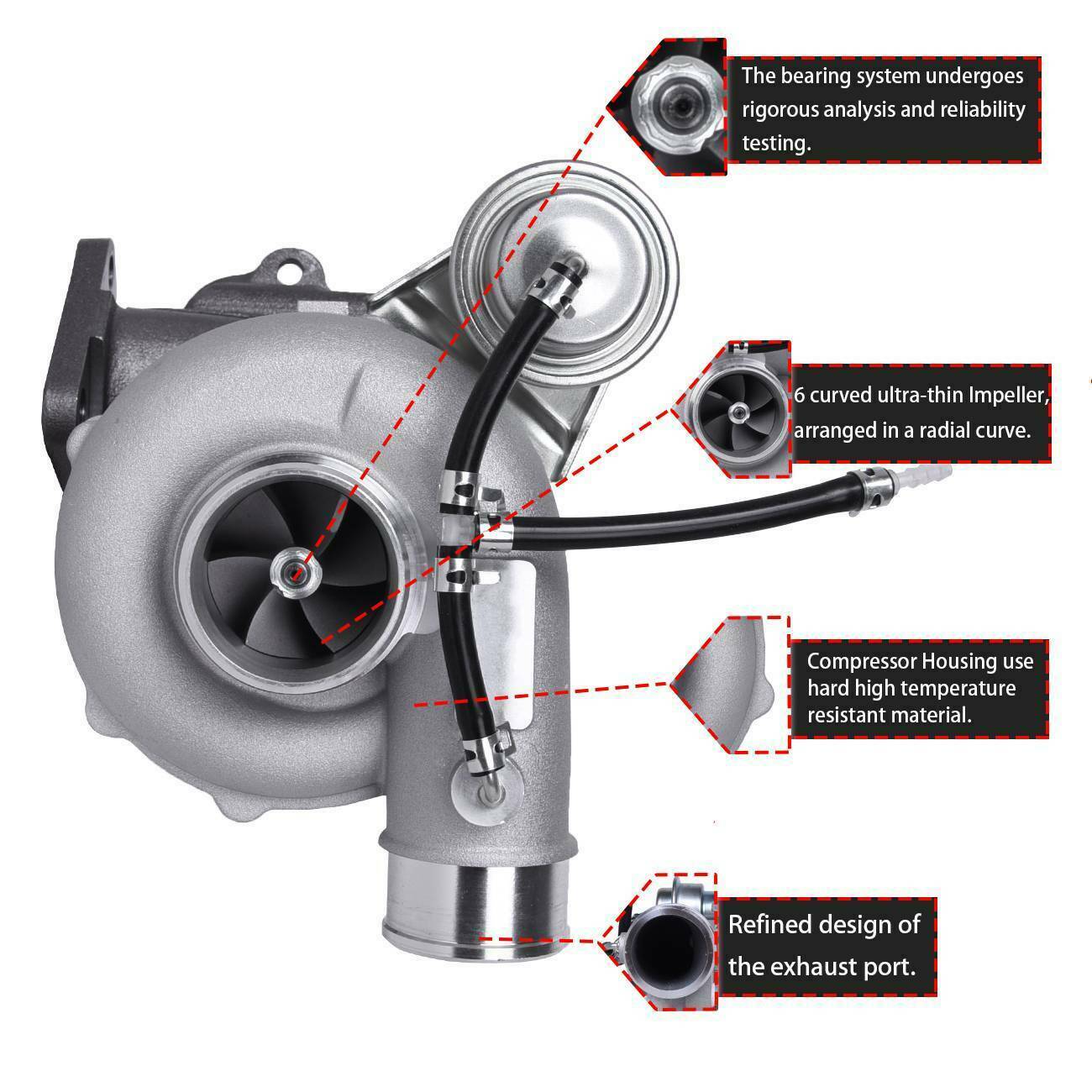 Turbo Turbocharger VF48 for Subaru Impreza WRX STI EJ25G EJ25E 2.5L 08 ...