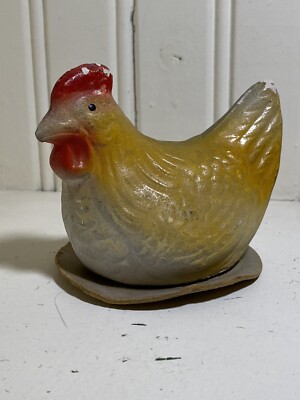 Chalk Ware Hen Candy Container | eBay