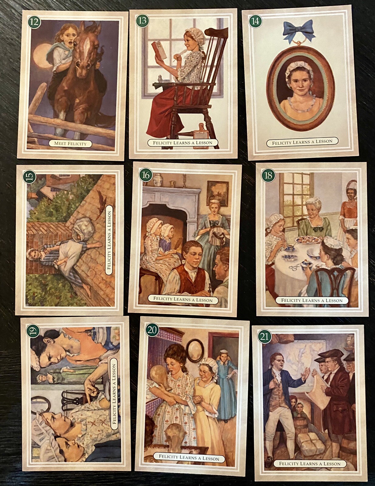 American Girl 1994 Trading Cards -- Felicity -- Lot of 9 cards | eBay