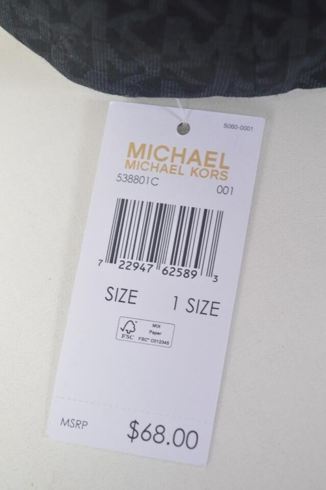 Michael Kors Signature MK Logo Canvas Baseball Cap NWT One Size BLACK ...