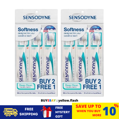 2 X Sensodyne Deep Clean Precision Toothbrush SOFT For Sensitive Teeth ...