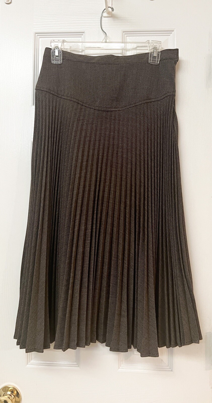 Grace Elements Brown Women Pleated Skirt Size 4 - Gem