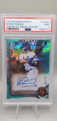 2022 Bowman Chrome Draft KEVIN PARADA Aqua Lava Refractor Auto /199 PSA ...