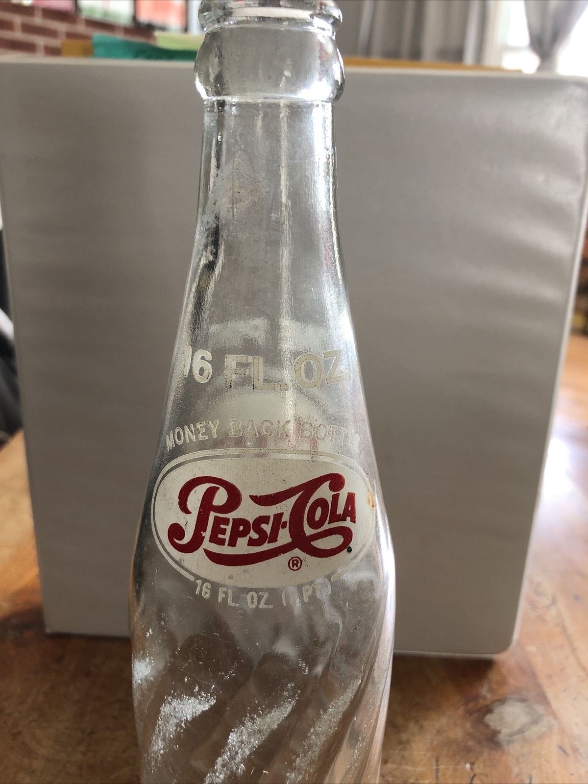 Vintage 1969 Pepsi Cola Glass Bottle One Pint Swirl 16 oz Soda Pop ...